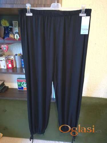 Nove zenske pantalone za punije dame i devojke Tonda Crne XL XXL Novo