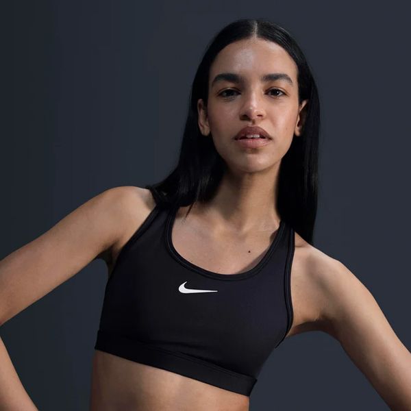 WMNS SWOOSH MEDIUM SUPPORT PADDED SPORTS BRA 'BLACK'