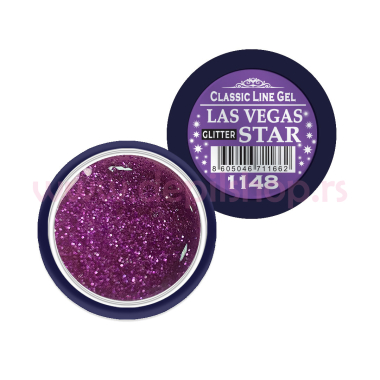 Color gel CLG Las Vegas STAR glitter 5ml Art.1148
