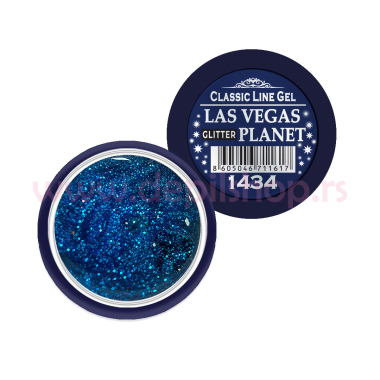 Color gel CLG Las Vegas PLANET glitter 5ml Art.1434