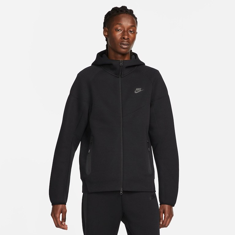 Nike M NK TCH FLC FZ WR HOODIE, muški duks, crna