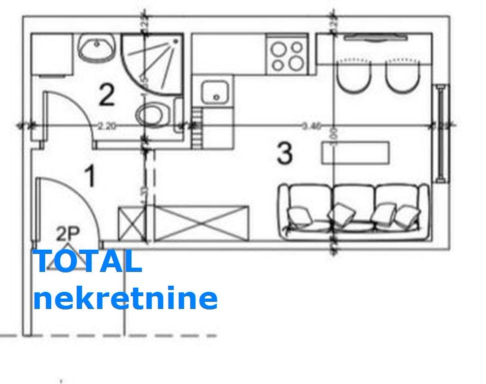 Stan,NOVI SAD,LIPOV GAJ 17.00m2,35020€ , ID: 1096962