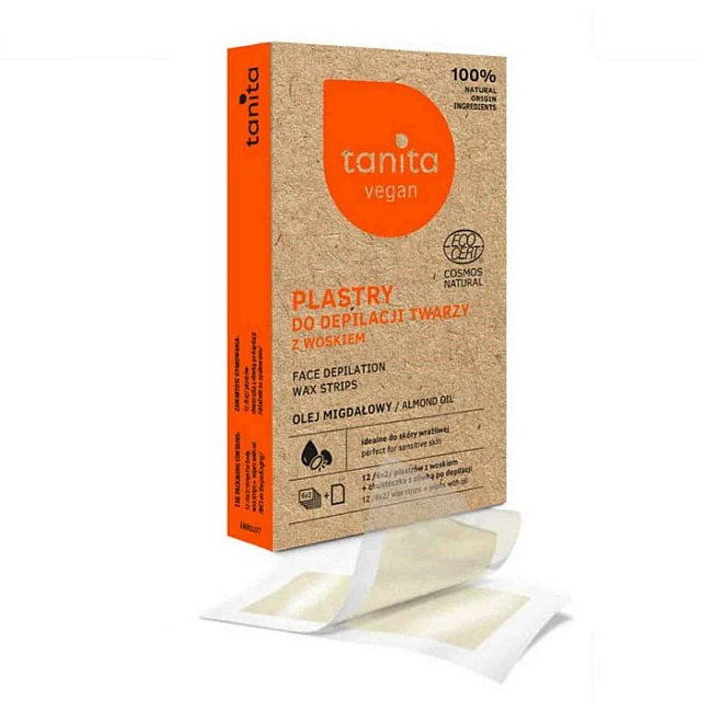 Trake sa voskom za depilaciju lica Vegan 100% Natural 12 komada