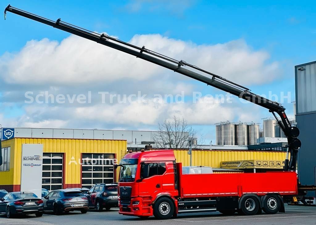 Novi MAN TGS 26.470 6x2 HIAB 228 Retarder Lenk/Lift *NEU kamion s ravnom platformom