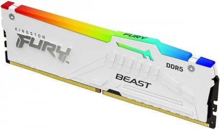 16GB KINGSTON DDR5 5200MHz CL40 DIMM FURY Beast White RGB XMP KF552C40BWA-16