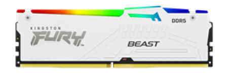 32GB (2x16GB) KINGSTON DDR5 5200MHz CL40 DIMM FURY Beast White RGB XMP KF552C40BWAK2-32