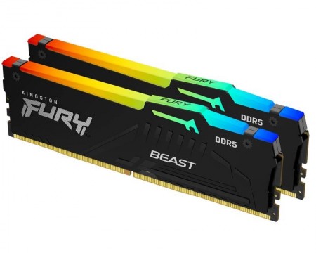 64GB (2x32GB kit) KINGSTON DIMM DDR5 6000MTs KF560C40BBAK2-64 Fury Beast RGB