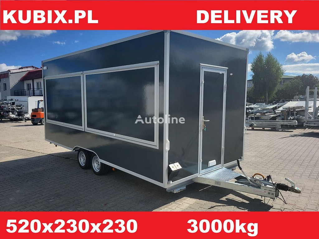 Nova Kubix Verkaufsanhänger 520x230x230 3000kg, 3 Klappen prikolica kiosk