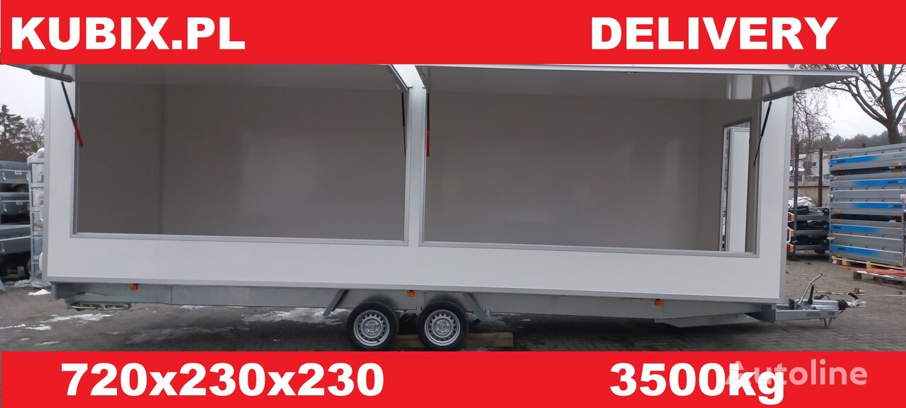 Nova Kubix Catering trailer 720x230 3500kg flat floor prikolica kiosk