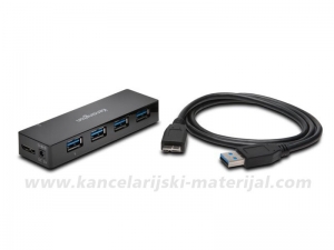 KENSINGTON UH4000C - USB hub sa 4 porta USB 3.0 + punjač