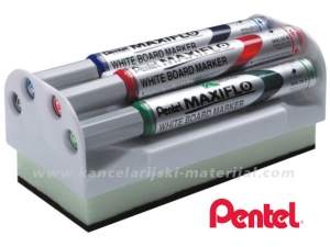 PENTEL MWL5S-4N set whiteboard markera 4mm sa brisačem