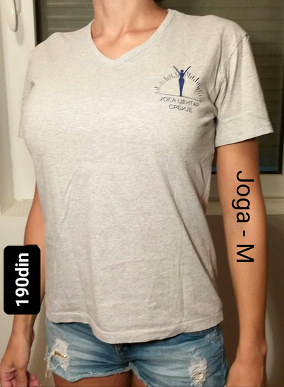 Joga ženska majica pamučna siva Yoga M/38