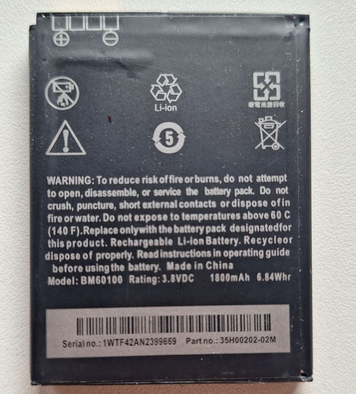 Baterija BM60100 za HTC Desire 500, 1800mAh