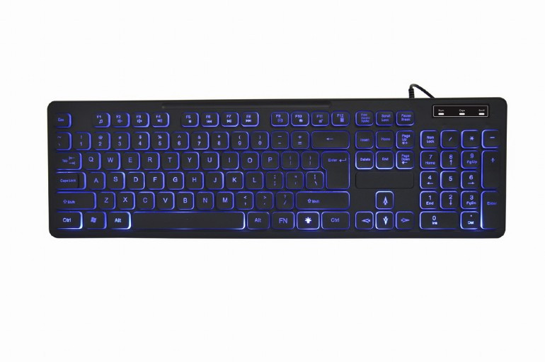 Multimedijalna tastatura s pozadinskim osvetljenjem GEMBIRD KB-UML3-02, US layout, crna