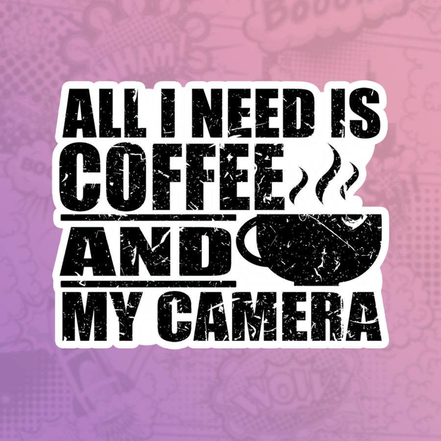 COFFEE AND CAMERA STIKER