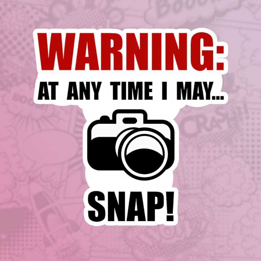 WARNING I CAN SNAP STIKER