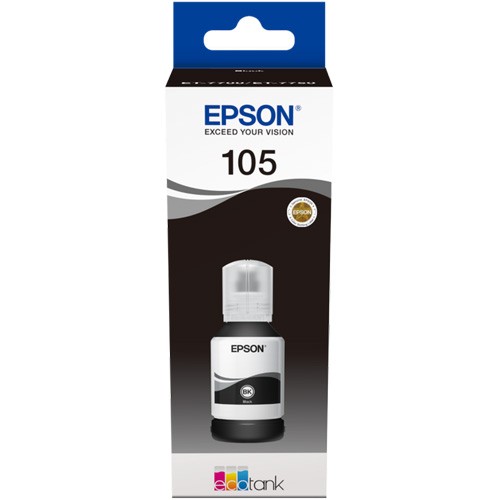 Epson Original Printer Ink/mastilo 105 EcoTank Pigment Black ink bottle | C13T00Q140