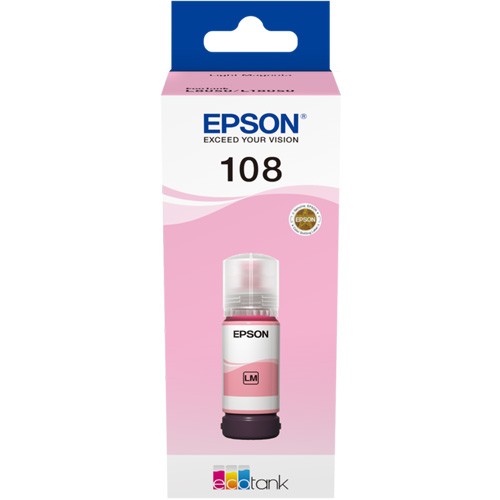 Epson Original Printer Ink/mastilo 108 EcoTank Light Magenta ink bottle | C13T09C64A
