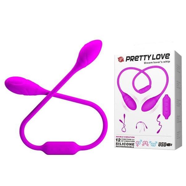 Ljubičasti dupli vibrator 12 režima vibracije