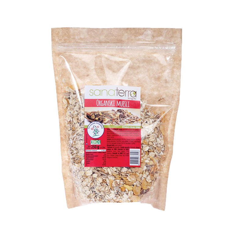 Sanaterra musli organski basic 250g sanaterra