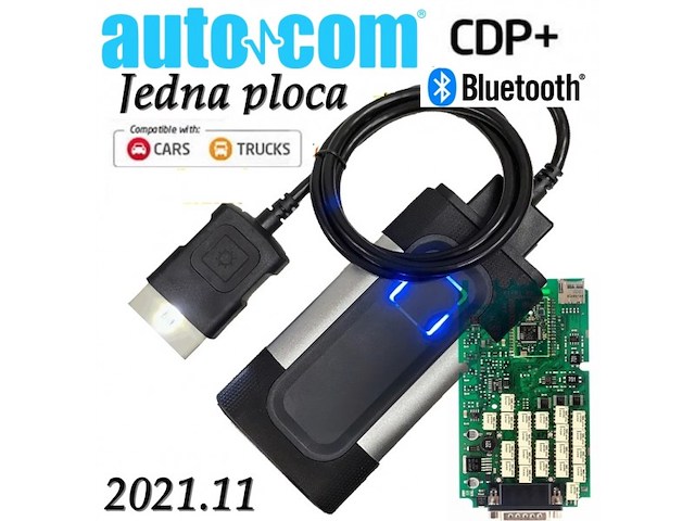 1 ploca - AutoCom Bluetooth Dijagnostika + 2021 Program