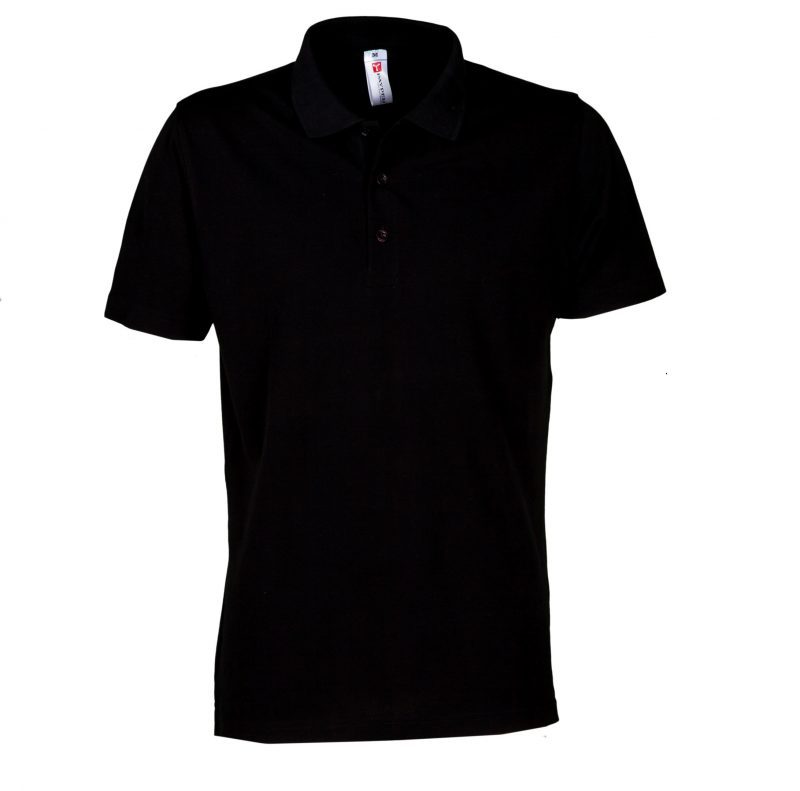 Polo majica kratkih rukava PAYPER ROME, 100% pamuk, crne boje XXXL