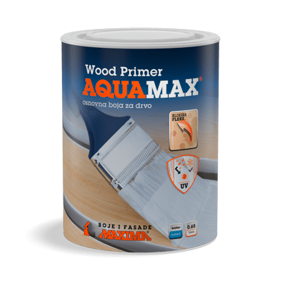AQUAMAX Wood Primer ekološka, pokrivna, visoko osnovna boja za drvo 0.65L