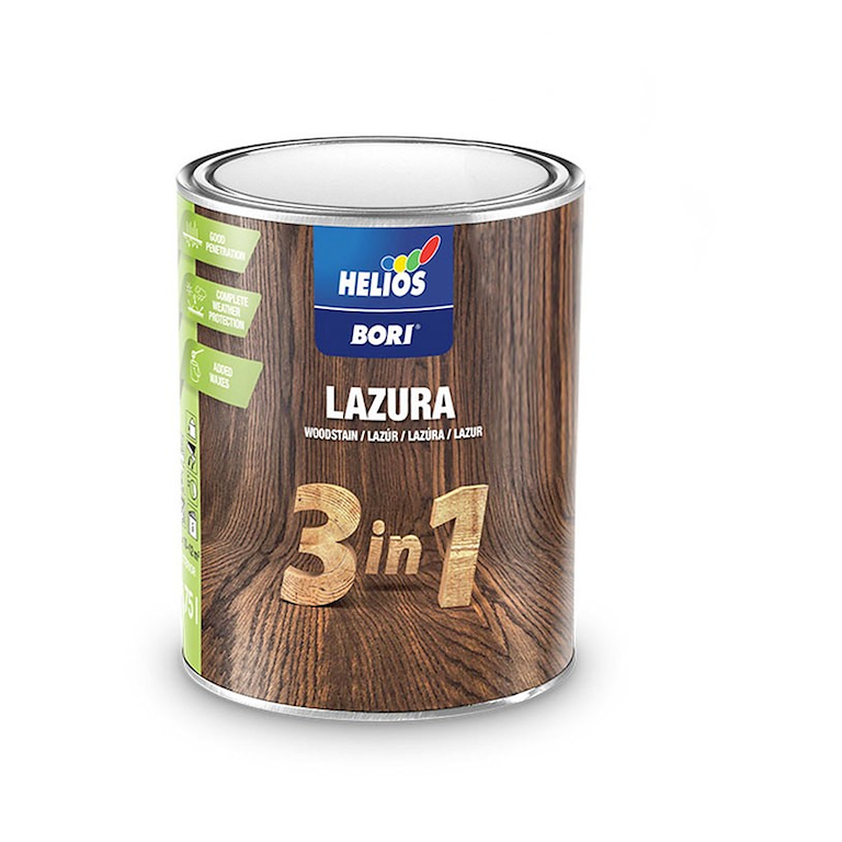 BORI WOODSTAIN 3 in 1 bezbojna 1 0,75 l