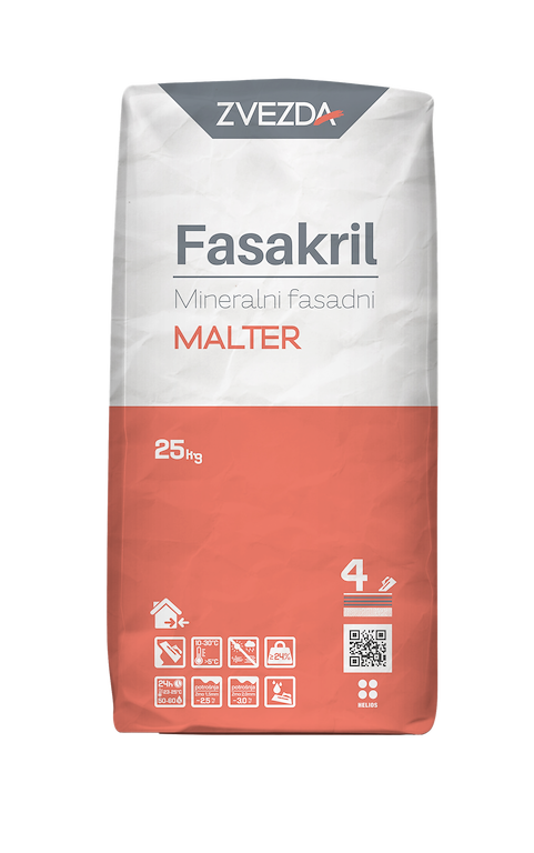 FASAKRIL Mineralni malter R 2,0MM/25KG