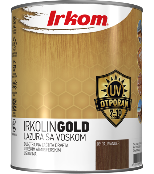 Lazura za drvo Irkolin Gold Bor 0.75l