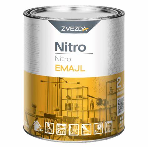 NITRO Nitro emajl-beli mat RAL 9010 0,75 l