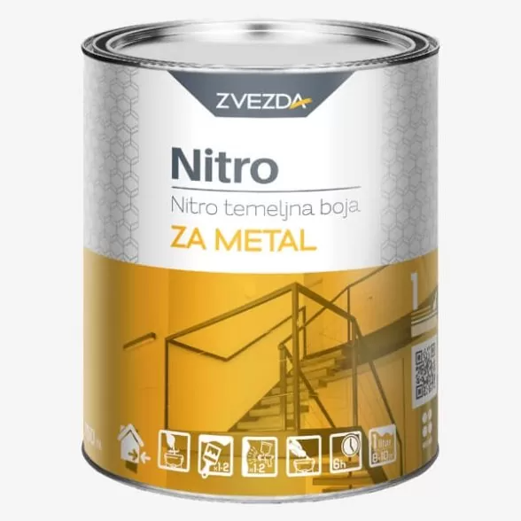 NITRO Nitro temeljna boja za metal-siva 5 l