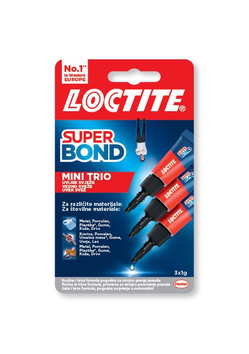 Loctite lepak Super Bond Mini Trio 3x1g