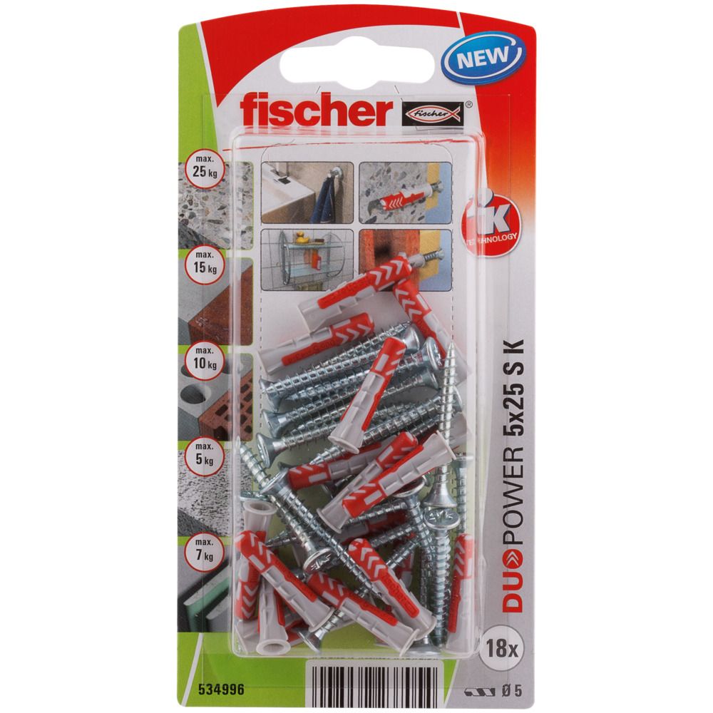 Fischer DuoPower 5x25 S sa zavrtnjem