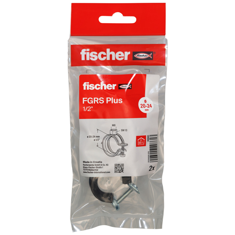 Fischer šelna sa gumom za cevi FGRS Plus 1/2in B