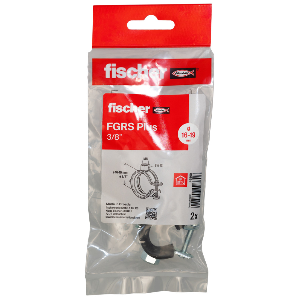 Fischer šelna sa gumom za cevi FGRS Plus 3/8in B