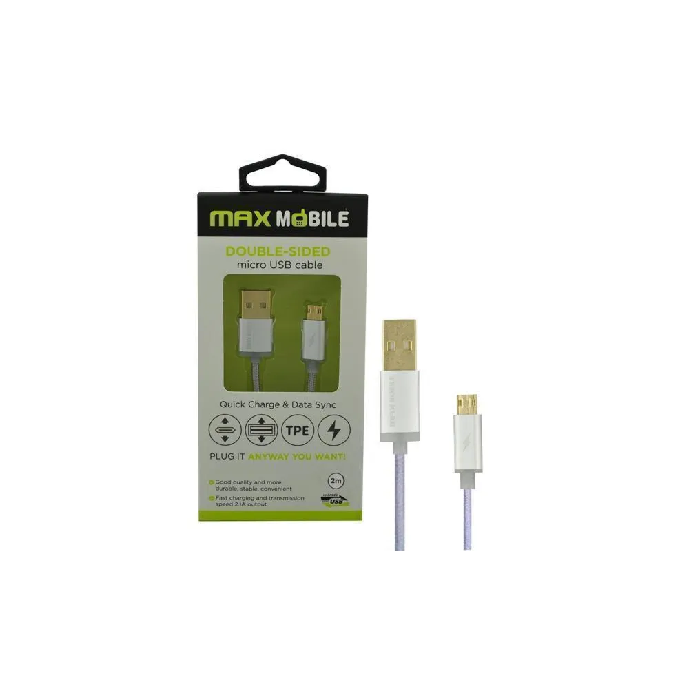 Max Mobile Kabl za brzo punjenje Double-sided micro USB 2 m