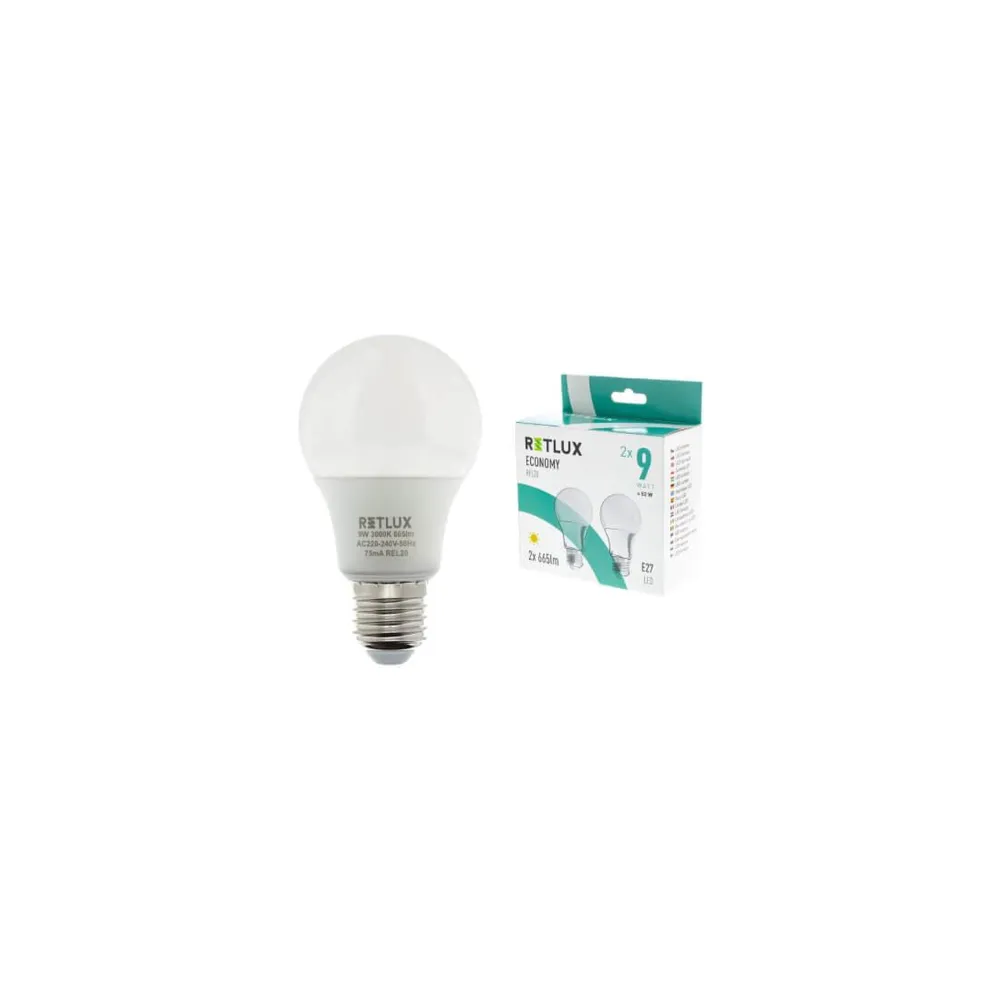 Retlux LED sijalica E27 / 2 x 9 W / 3000 K