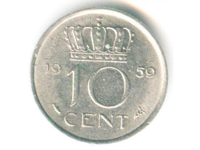 Holandija 10 cent 1959