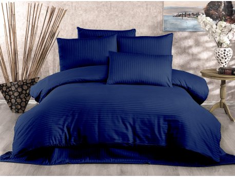 L`ESSENTIEL MAISON Satenska posteljina (140 x 200) Lilyum Dark Blue