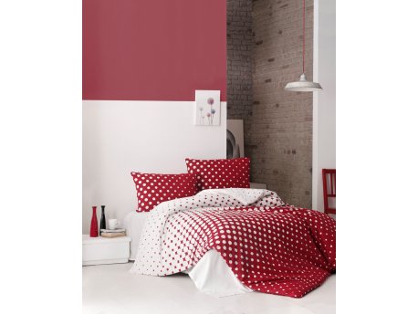 L`ESSENTIEL MAISON Ranforce posteljina (200 x 220) Puanline Red