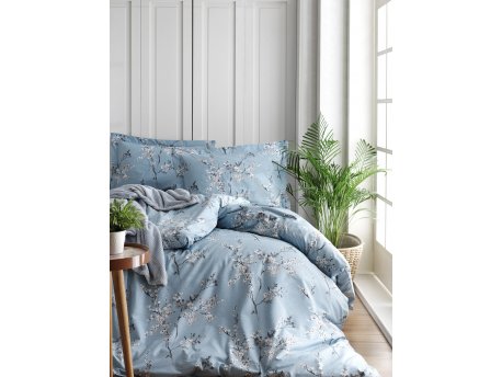 L`ESSENTIEL MAISON Ranforce posteljina (155 x 220) Chicory Blue