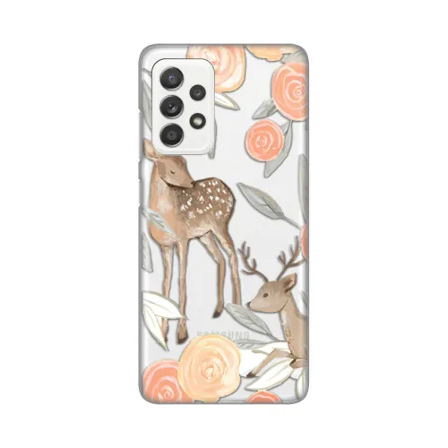 Silikonska futrola - maska print Skin za Samsung A525 Galaxy A52 4G/A526 Galaxy A52 5G/A528B Galaxy A52s 5G Flower Deer