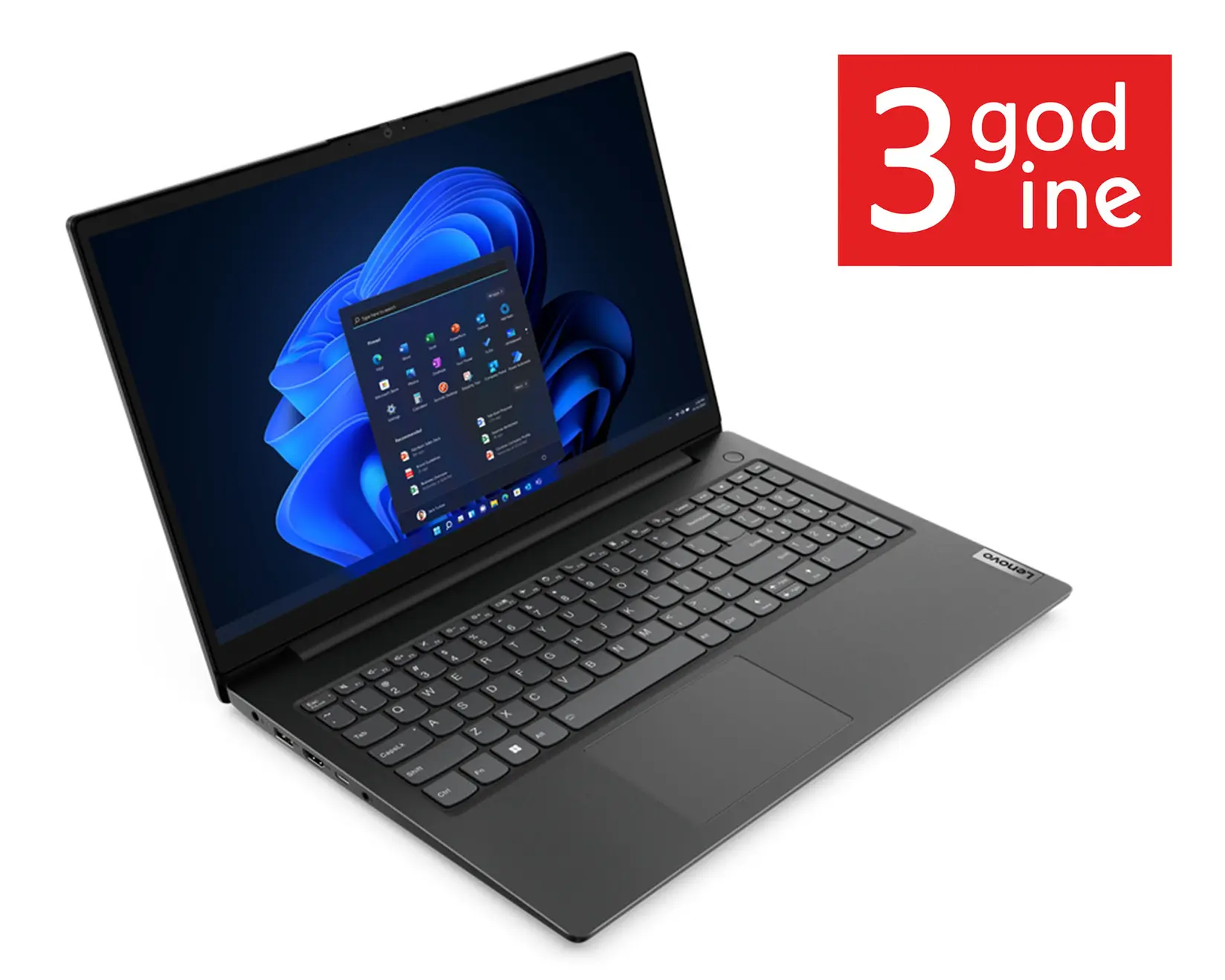 Lenovo V15 G4 Laptop, 15,6", FHD, TN, AMD R5-7520U, 16/512 GB, DOS, Crni