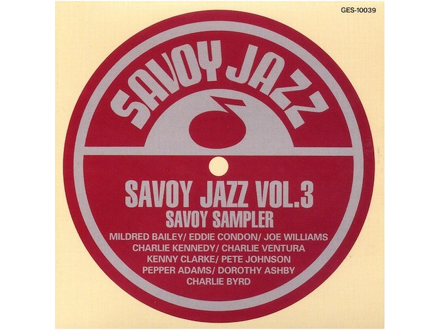 Savoy Jazz Vol.3 (Savoy Sampler) CD