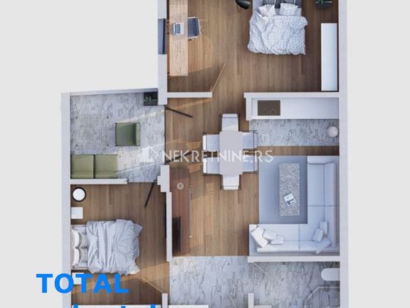 Trosoban stan NOVI SAD, 135360€