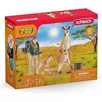 Schleich Figure divlje životinje - Kenguri i dingo - Australijska avantura 42623