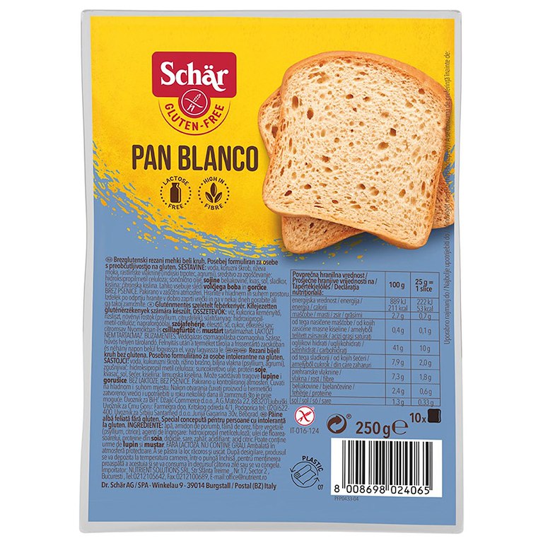 SCHAR HLEB BELI 250g BEZ GLUTENA (8/#)