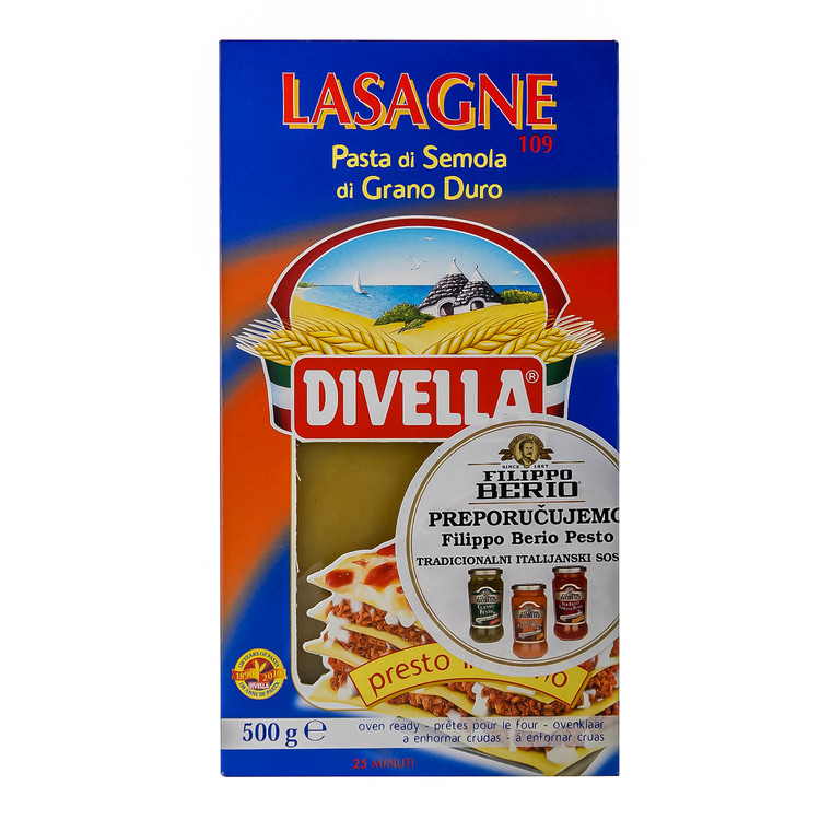 DIVELLA LASAGNE DI SEMOLA 500gr (12/1#)