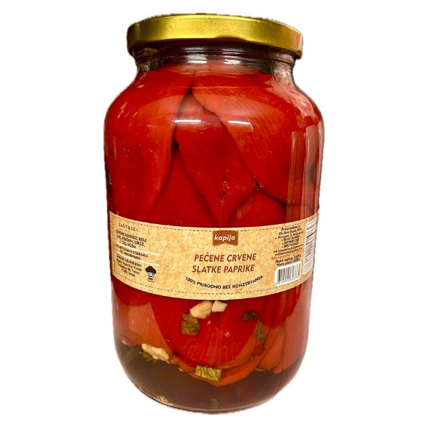 KAPIJA PEČENA CRVENA PAPRIKA 2400g (1600gr ploda)